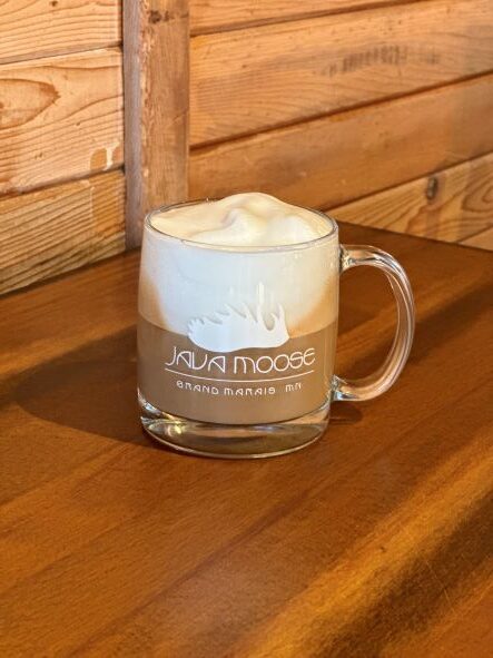 GLASS MUG - Java Moose Espresso Cafe